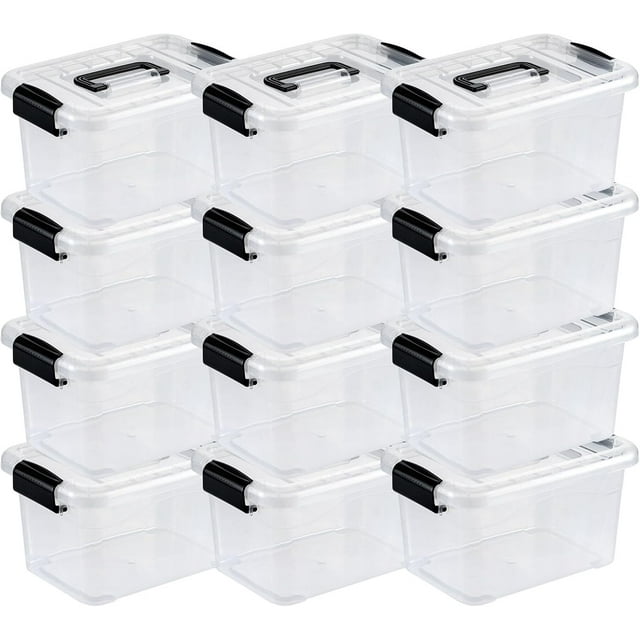 GlimmerGrove Plastic Storage Bin, Stackable and Nestable Storage Boxes ...