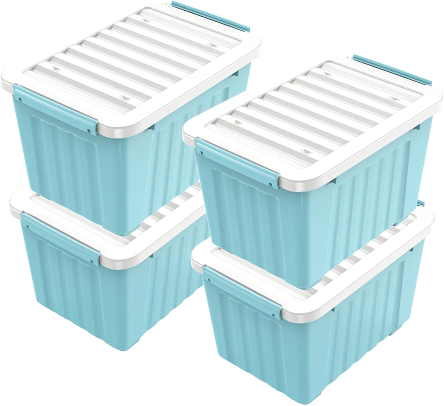 GlimmerGrove Plastic Storage Bin, Stackable and Nestable Storage Boxes ...