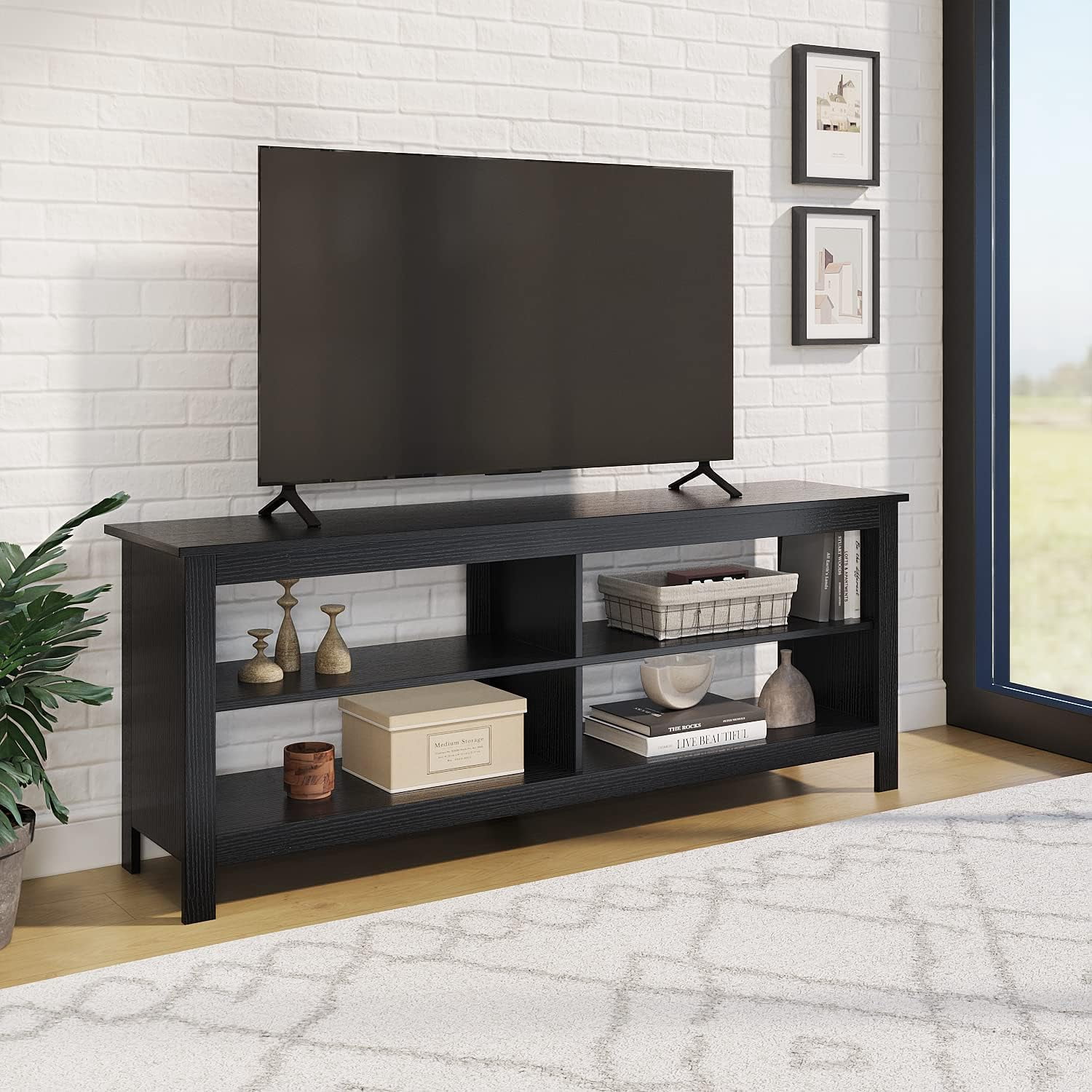 GlimmerGrove TV Stand, 4 TV Stand for TV, Farmhouse Television Stands ...