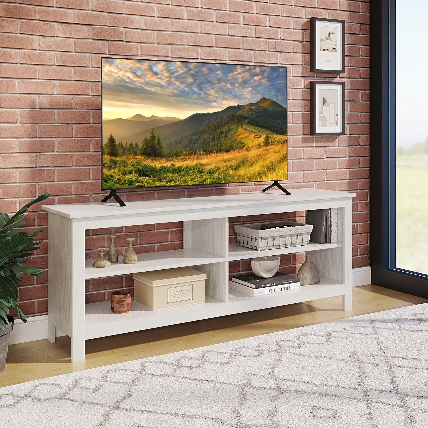 GlimmerGrove TV Stand, 4 TV Stand for TV, Farmhouse Television Stands ...