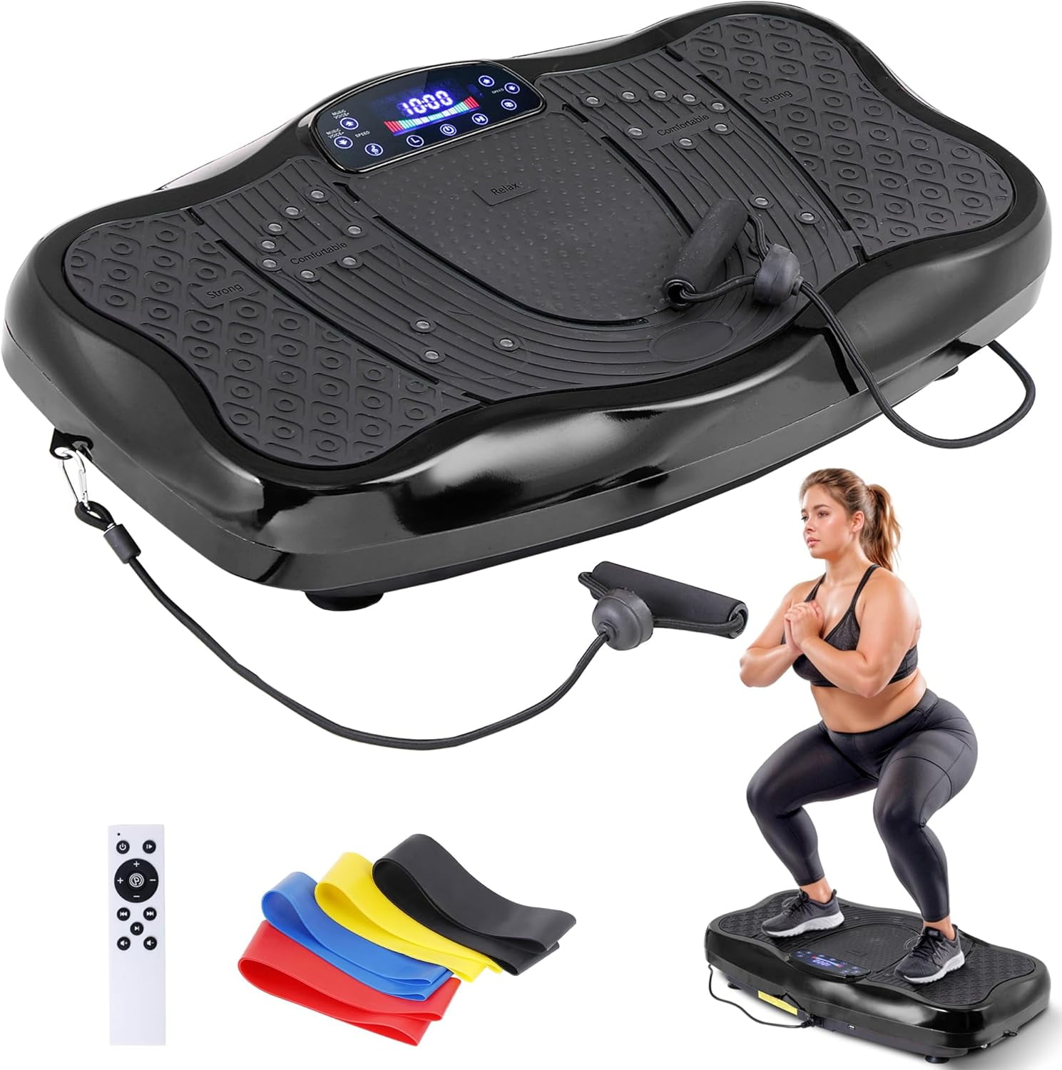 GlimmerGrove Vibration Plate Exercise Machine, Full Body Vibration ...