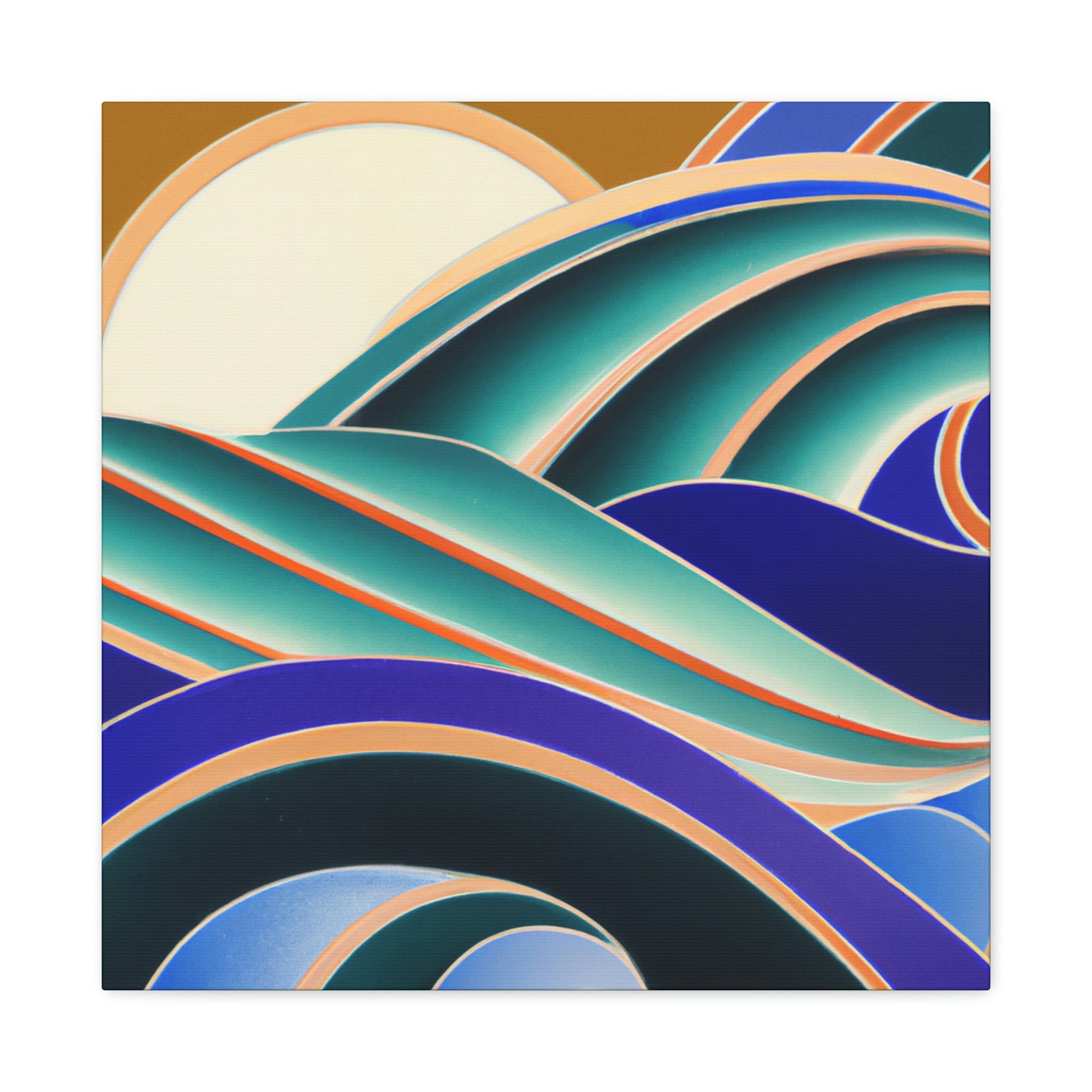 Glimmering Sea Swells - Canvas - Walmart.com