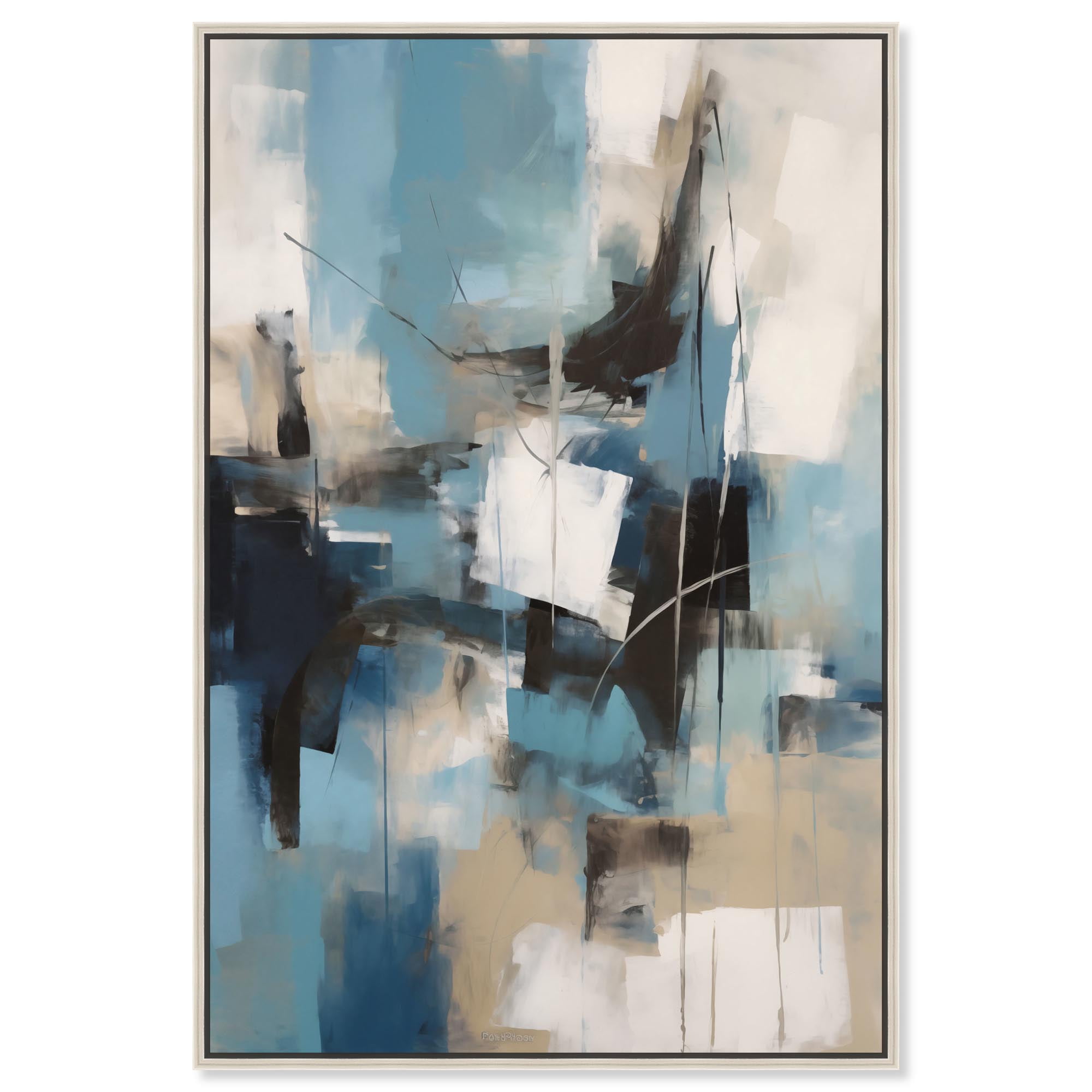 Glimpse of Infinity I Canvas Coastal Abstracts by Art Remedy, Silver ...