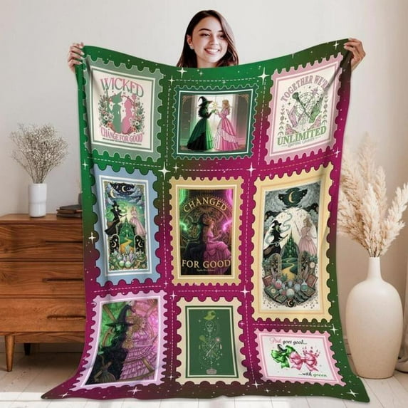 Glinda Elphaba Wicked For Good Blanket This Ultra-soft Flannel Blanket ...