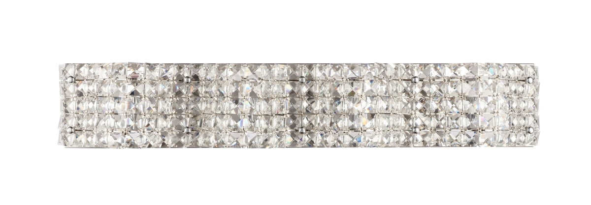 Glint 4 Light Bath Sconce in Chrome and Clear Crystals - Walmart.com