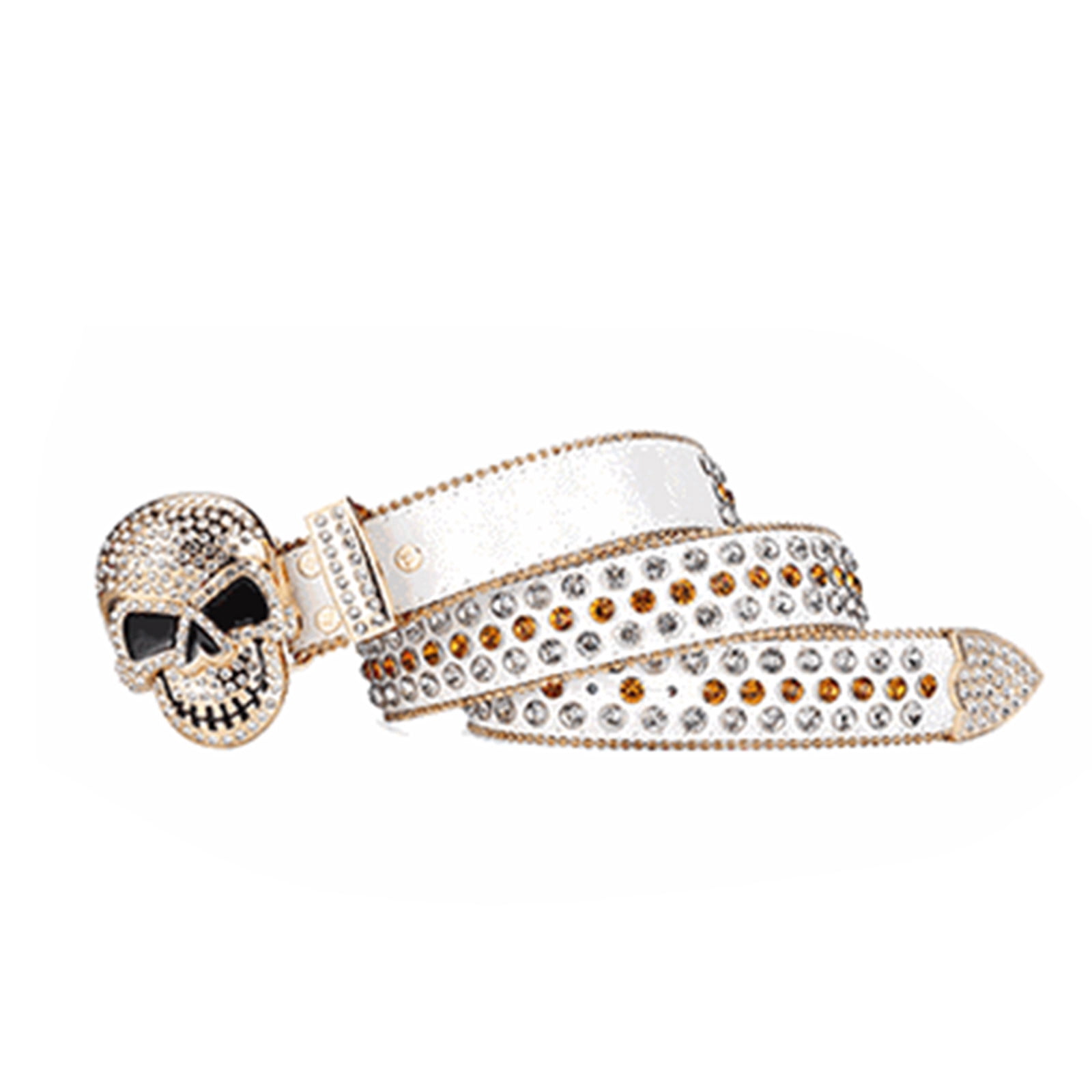 Glinting Skull Rhinestones Waist Belt Body Chains for Jeans Stage Shows ...