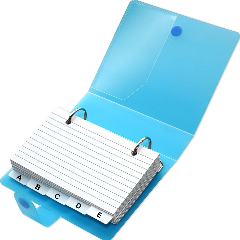 Glipmire Note Index Cards 3x5 with Rings Binder Holder and Dividers,100 ...