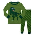 Glisme 2 Pack Boys Pajamas Set Long Sleeve Sleepwear With Cartoon Dinosaur Print Soft And Skin ...