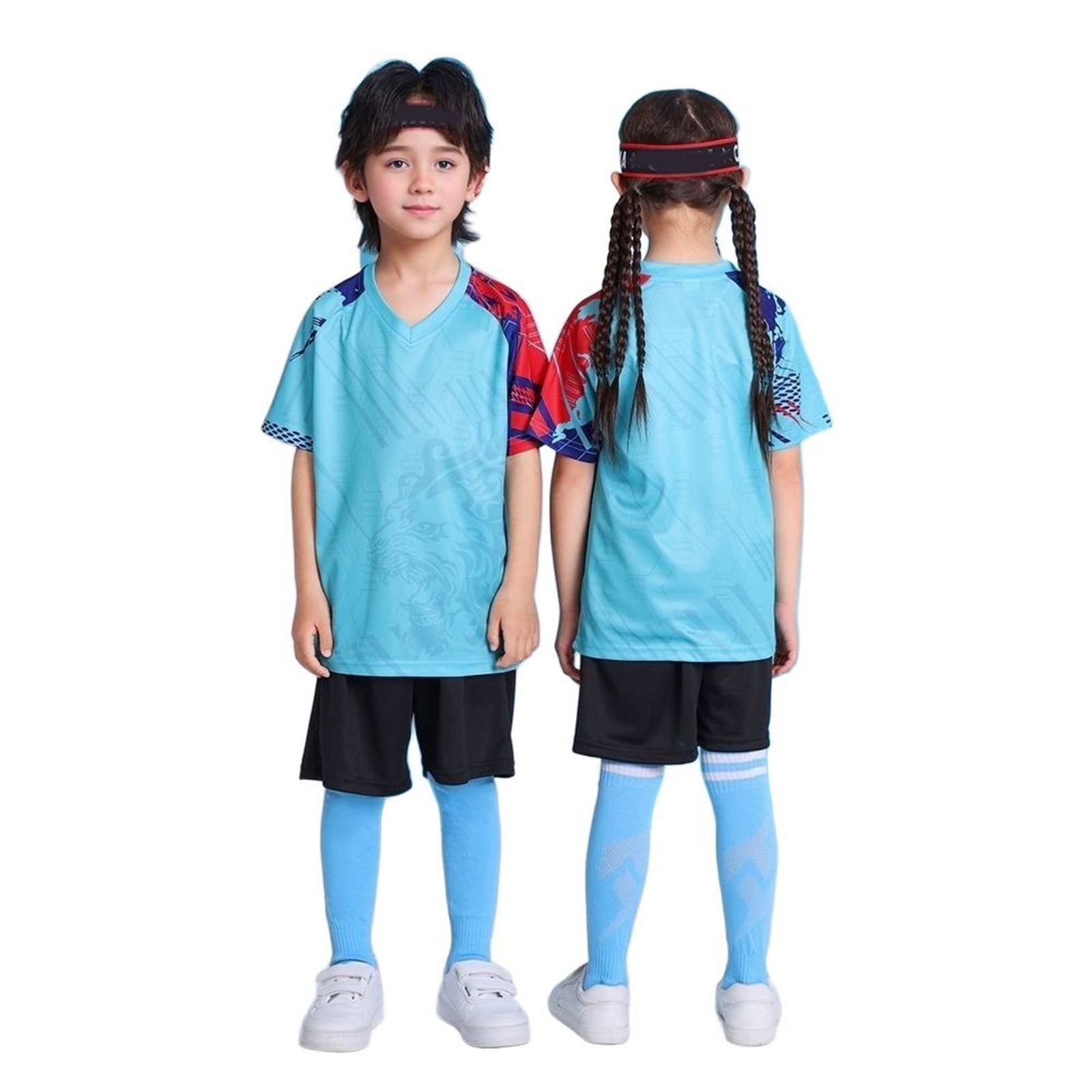 Glisme 2 Pack Girls Outfit Short Sleeve T Shirt And Mesh Shorts ...