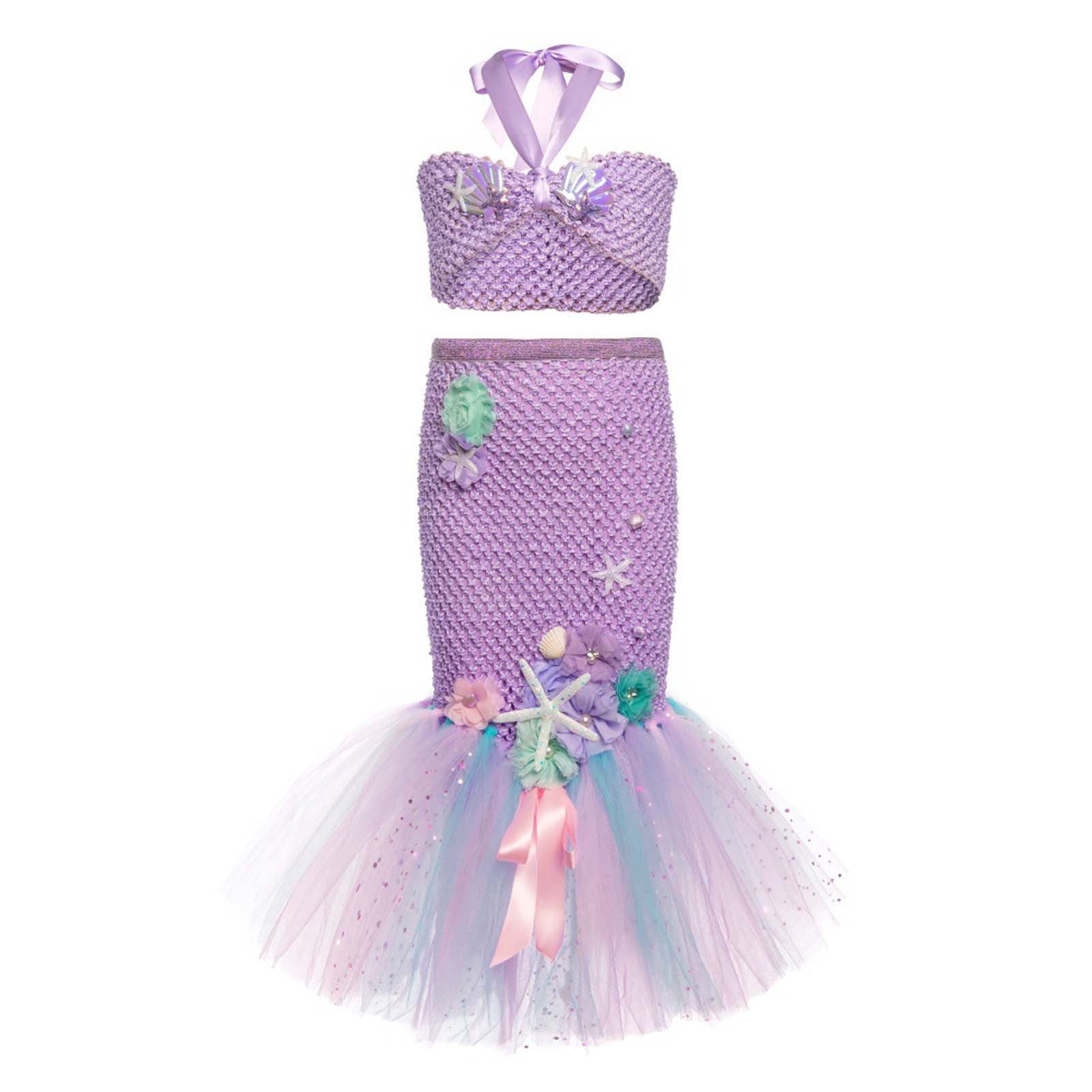 Glisme 2 Pack Girls Outfit Tutu Dreams Memaid Dress Outfit For Girls ...