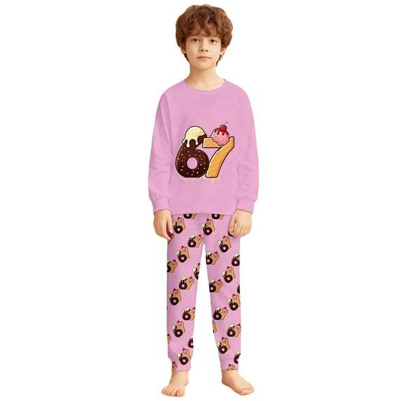 Glisme Boys Outfits Graphic Number Print Two Piece Loungewear ...