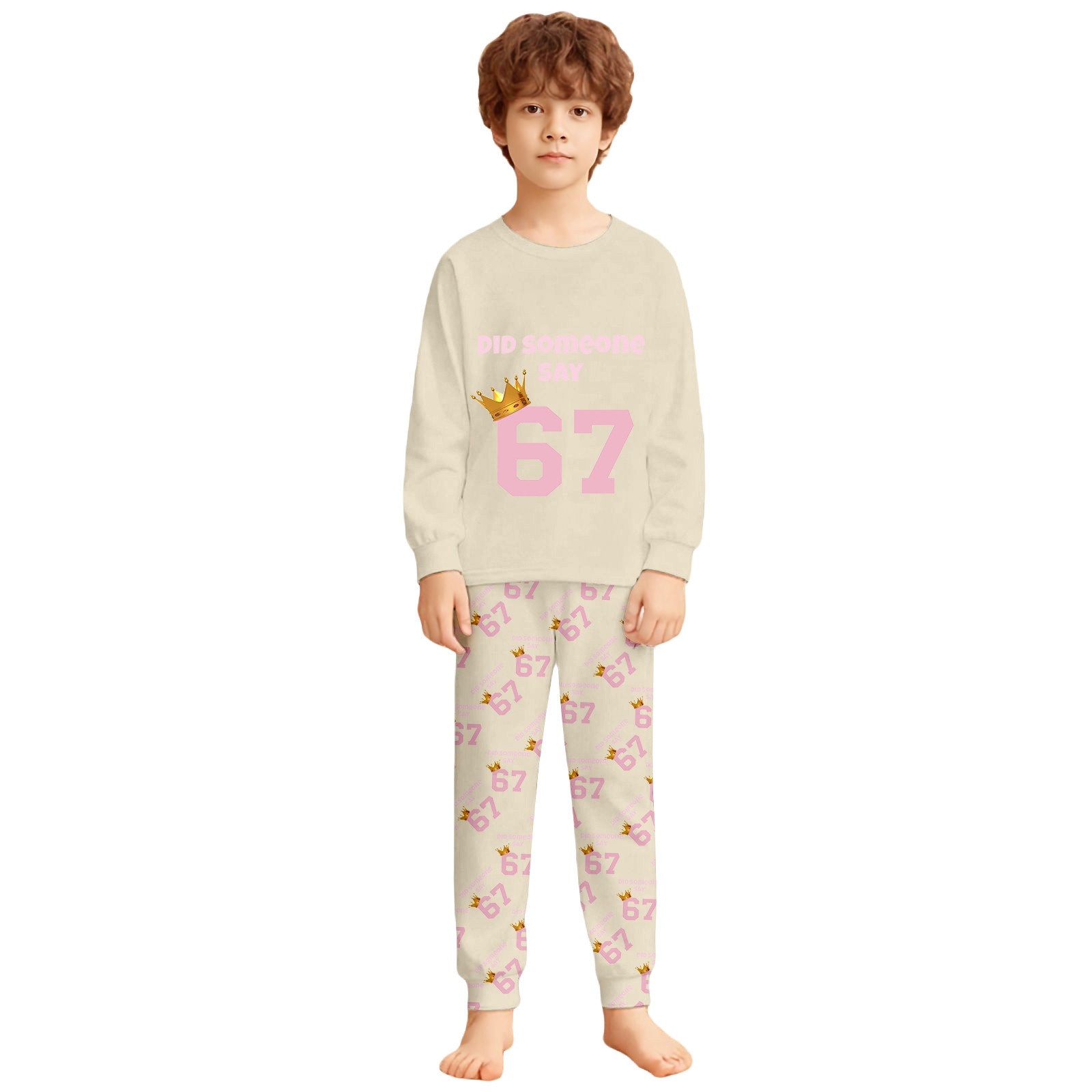 Glisme Boys Outfits Graphic Number Print Two Piece Loungewear ...
