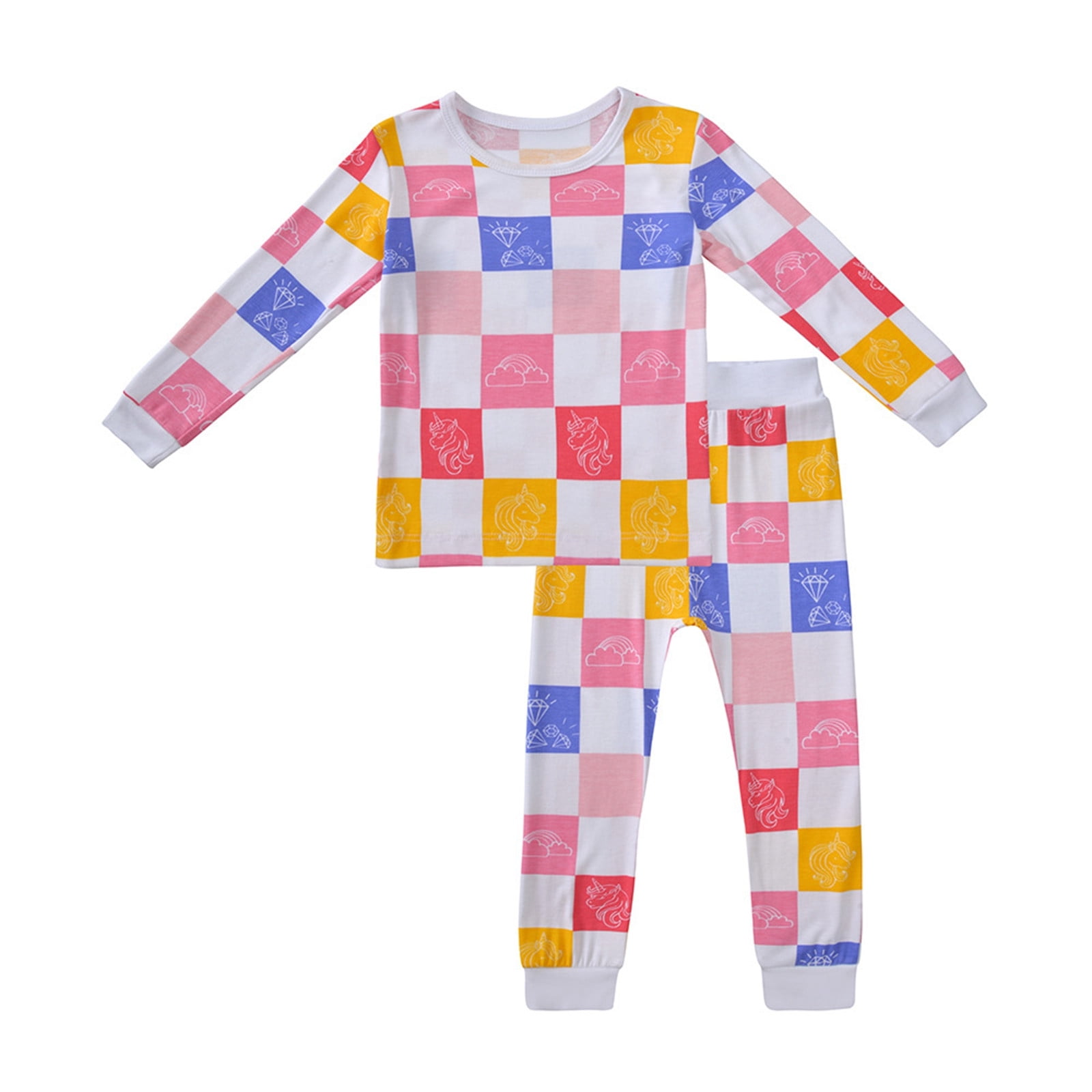 Glisme Boys Pajama Set 2 Pack Long Sleeve Shirt Tops Pyjamas Pants Set Kids Sleepwear Outfits ...