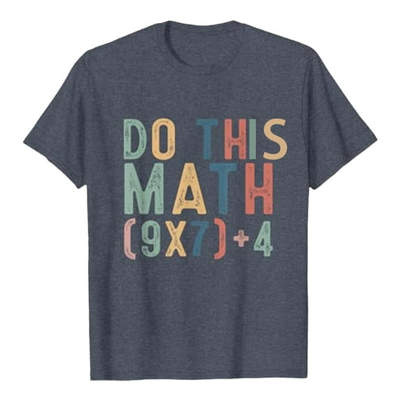 Glisme Boys T Shirt Funny Math Print Graphic Tee For Kids Casual Short ...