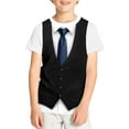 Glisme Boys T Shirt Interesting Gentleman Vest Tie Printed Pattern T ...