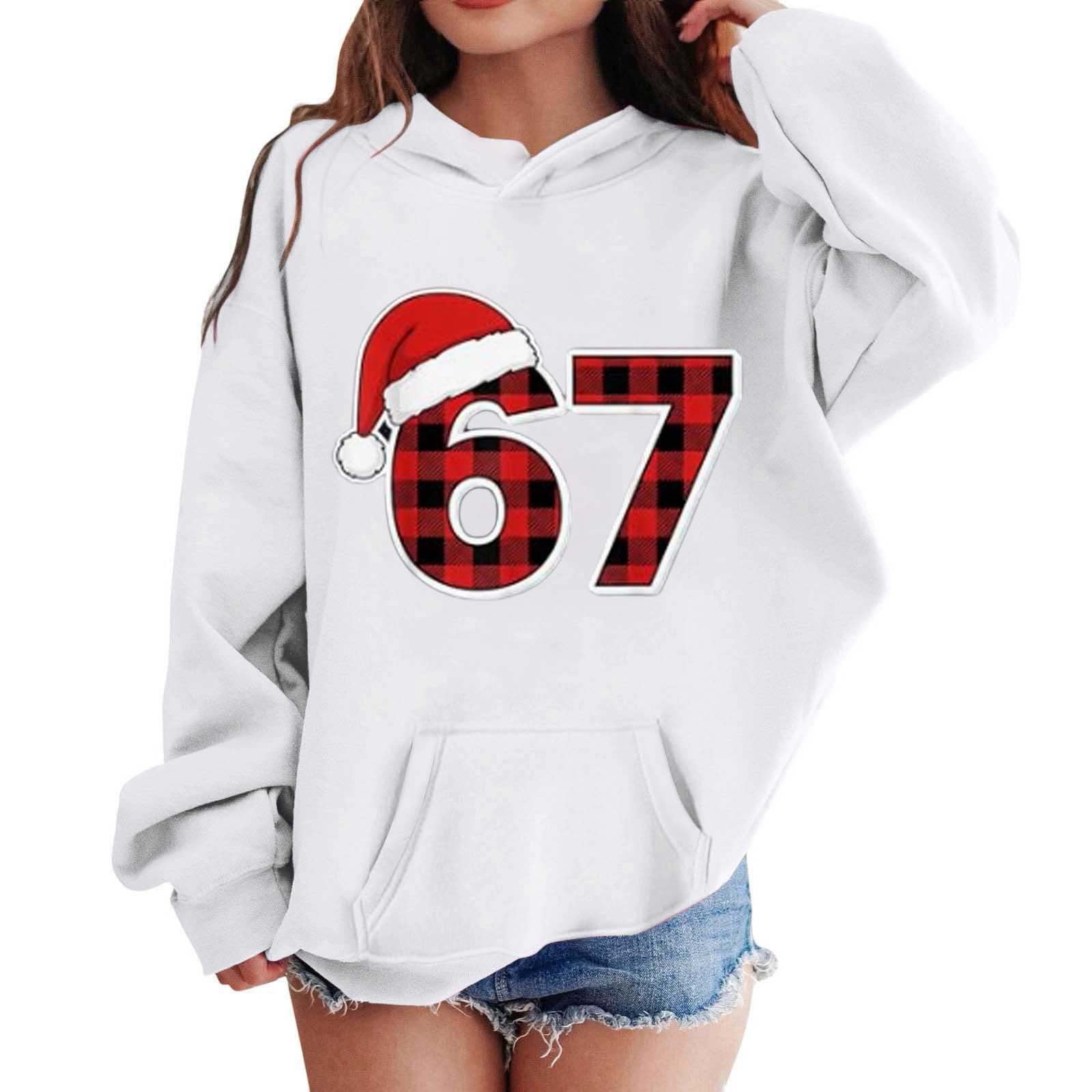 Glisme Boys T Shirt Unisex Casual Number Printed Hooded Long Sleeved ...