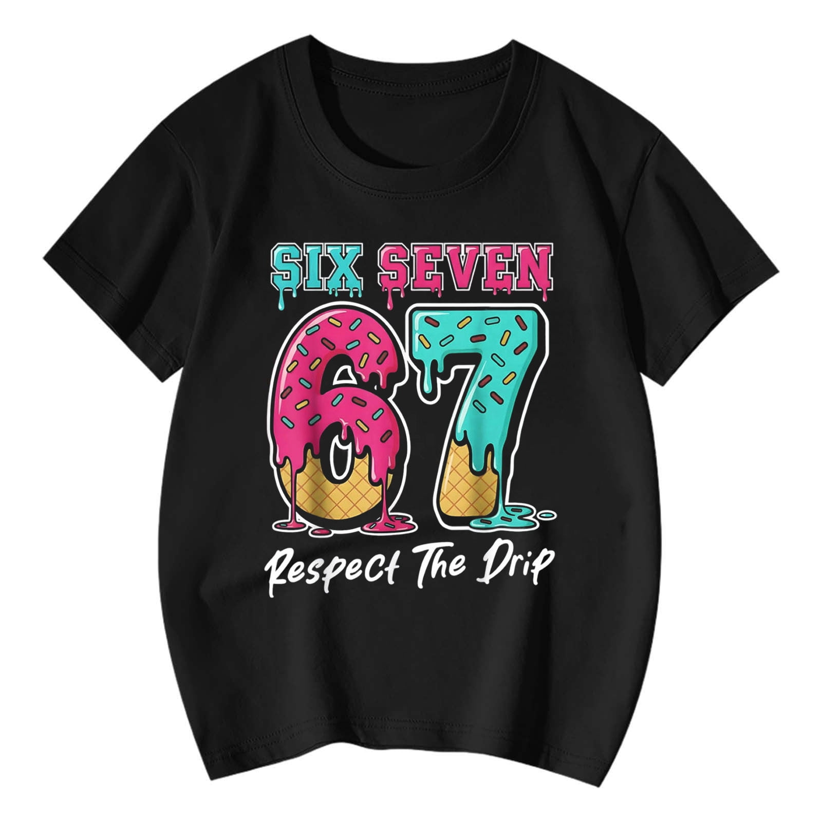 Glisme Boys T Shirt Unisex Crew Neck Graphic Tee Short Sleeve Number ...