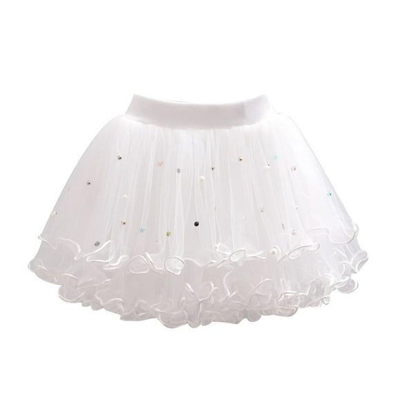 Glisme Girls Dresses Spring Children's Skirt Mesh Skirt Nailed Beads ...