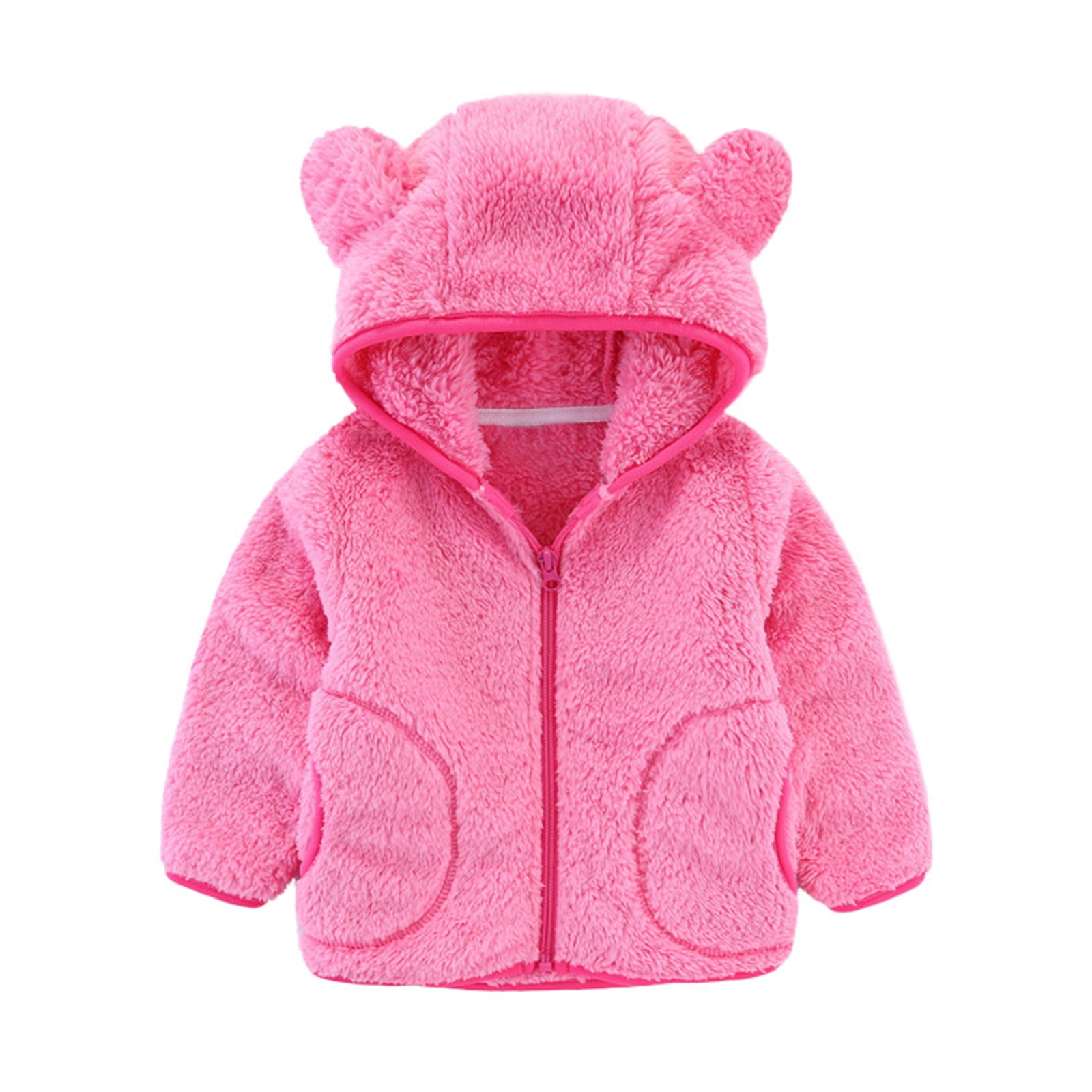 Glisme Girls Jacket Sweatshirt Winter Jackets Coats Warm Kids Hooded Thermal Flannel Coat&Jacket ...