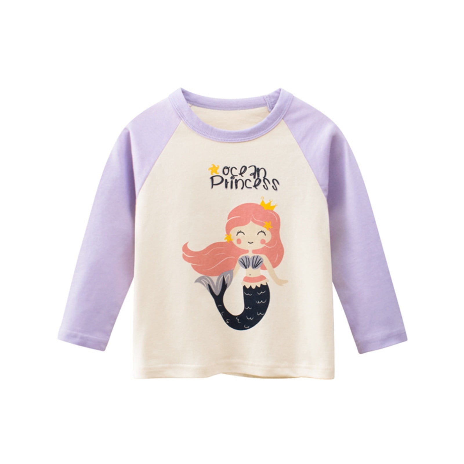 Glisme Girls Long Sleeve T-Shirt Soft Tee Casual Comfortable Kids Tee ...