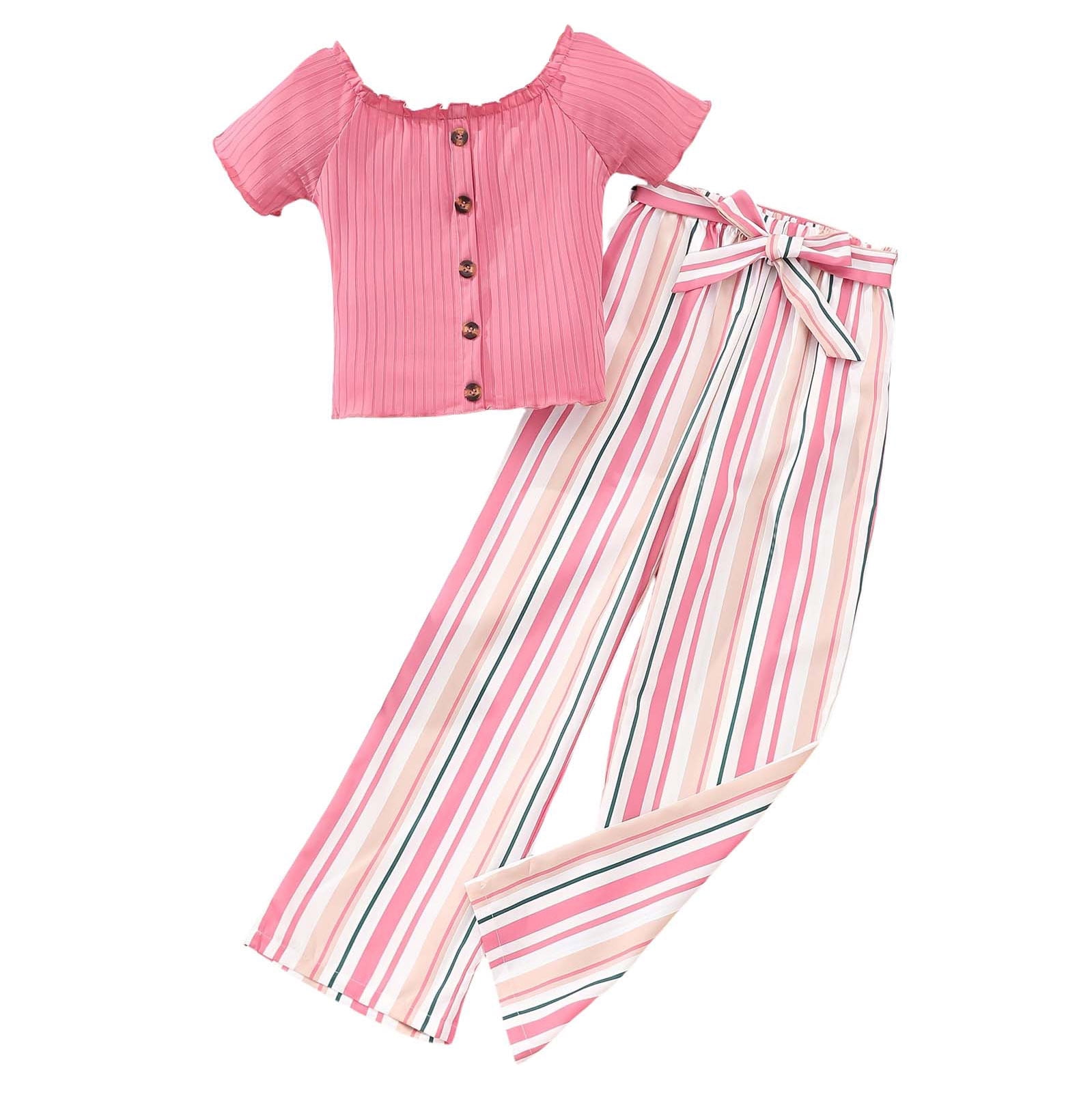 Glisme Girls Outfits Set Casual Summer Beach Yoga School Party Outfit ...