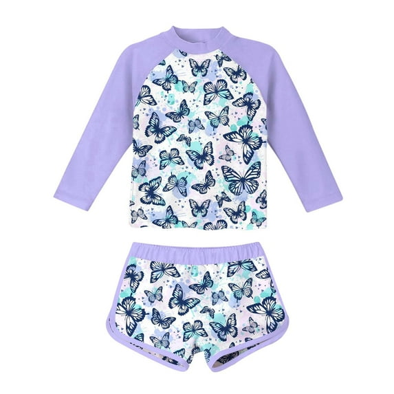 Glisme Girls Swimsuits Kids Two Piece Bathing Suit Set Split Swimwear ...