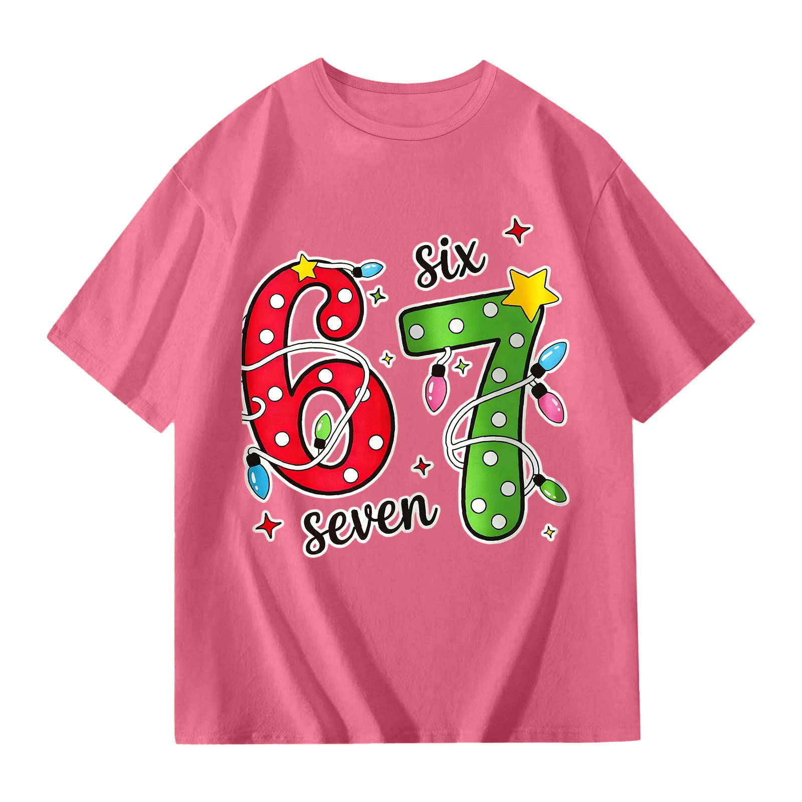Glisme Girls T Shirt Summer Short Sleeve T-Shirt Cute Cartoon Number ...