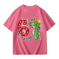 Glisme Girls T Shirt Summer Short Sleeve T-Shirt Cute Cartoon Number ...