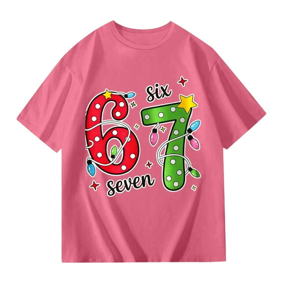 Glisme Girls T Shirt Summer Short Sleeve T-Shirt Cute Cartoon Number ...