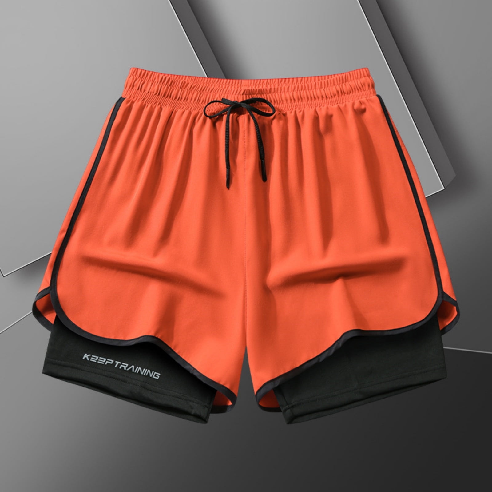 Glisme Men Shorts Casual Athletic Shorts With Letter Print Breathable ...