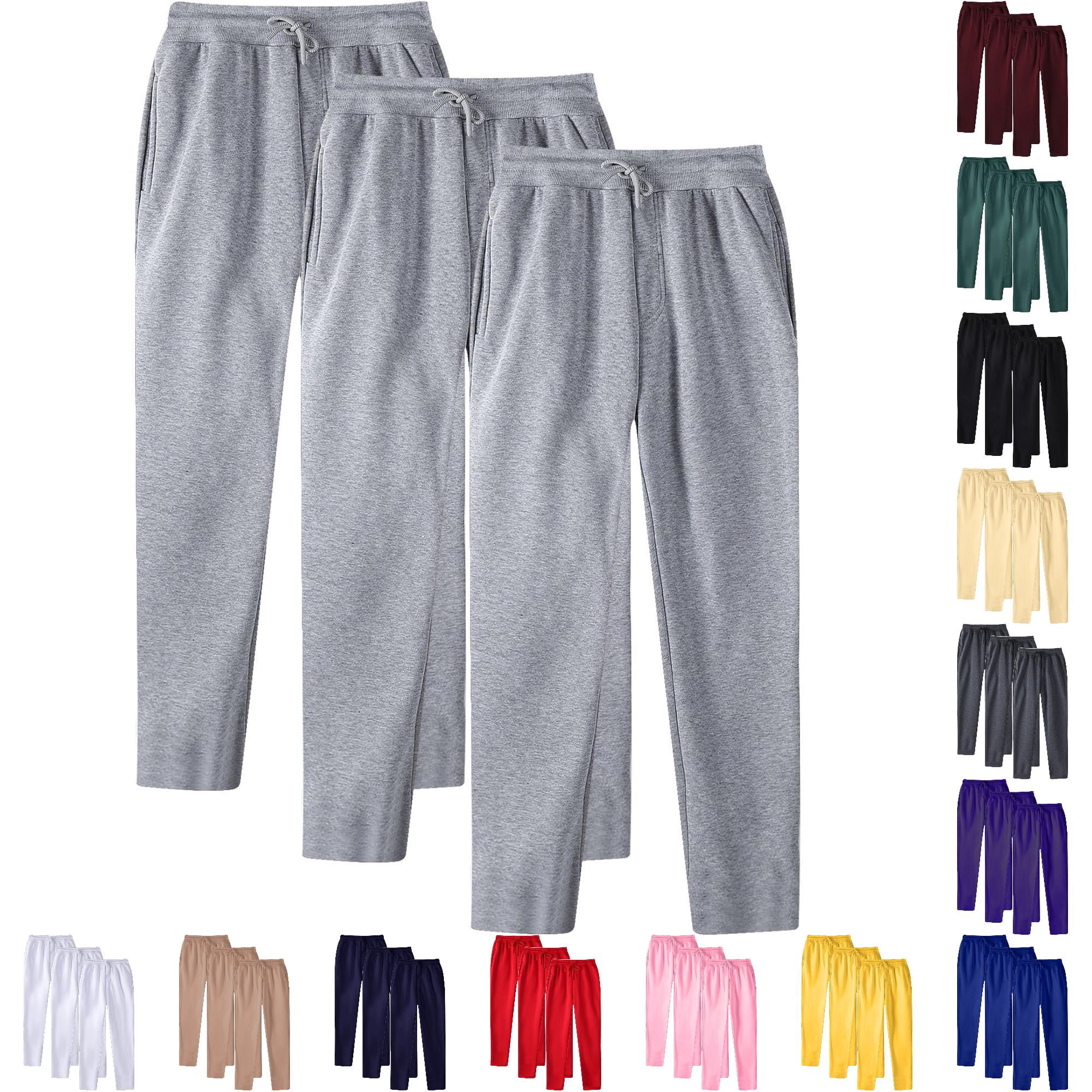 Glisme Pants For Mens Empire Waist Relax Fit Solid Color Straight Leg ...