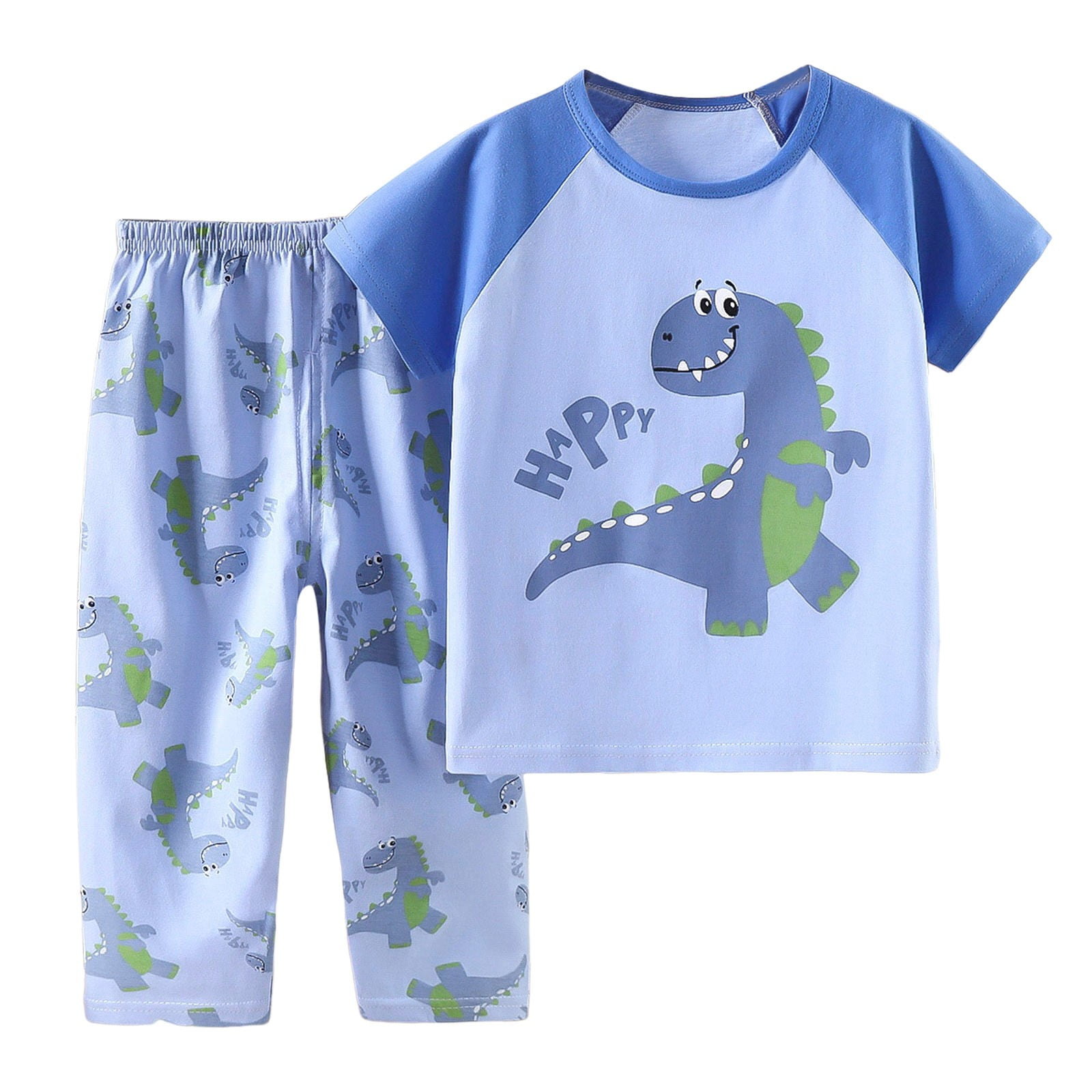 Glisme Toddler Girls Clothing Set Summer Cartoon Printed Short Sleeved ...