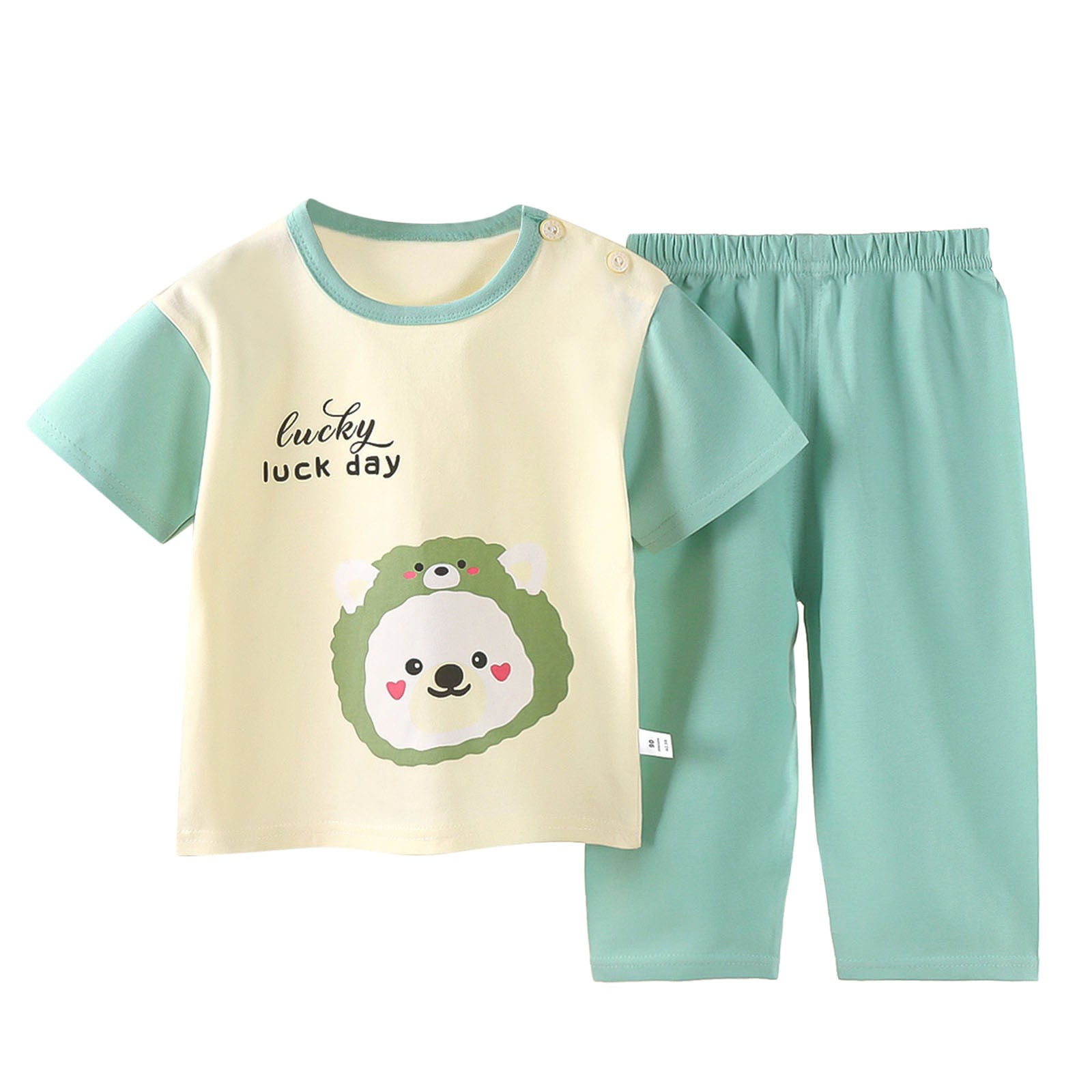 Glisme Toddler Girls Clothing Set Summer Cartoon Printed Short Sleeved ...