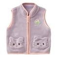Glisme Toddler Girls Jacket Kids Sleeveless Cartoon Vest Coat Fall Winter Thermal Warm Jacket ...