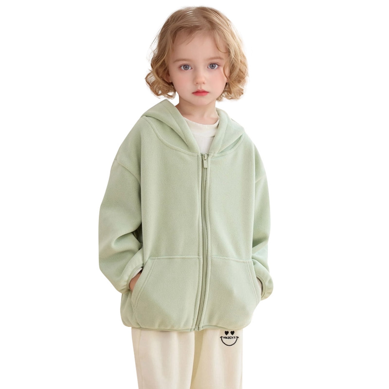 Glisme Toddler Girls Jacket Polar Thermal Jacket With Hood Winter Thick Warm Funny Cartoon ...