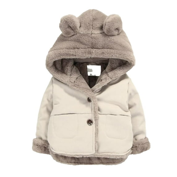 Glisme Toddler Girls Jacket Winter Thermal Jacket Small Kids Warm Hooded Coat Popular Outerwear ...