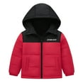 Glisme Toddler Girls Winter Jacket Patchwork Coat Hooded Jacket Wear Thermal Thicken Windproof ...