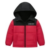 Glisme Toddler Girls Winter Jacket Patchwork Coat Hooded Jacket Wear Thermal Thicken Windproof ...