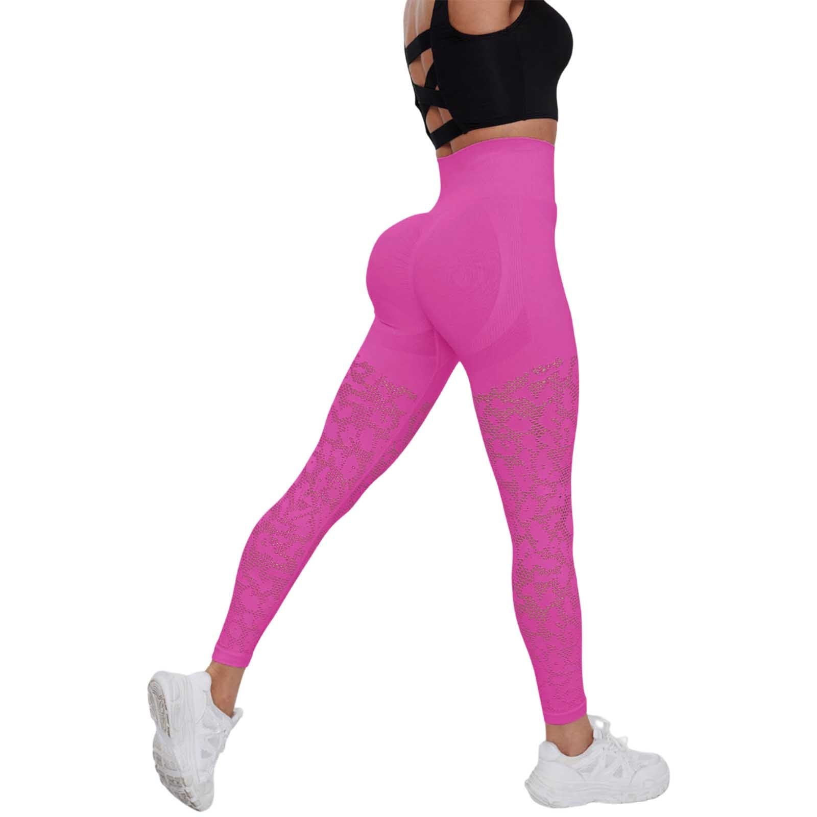 Glisme Women High Waisted Yoga Pants With Mesh Cut Out Design For ...