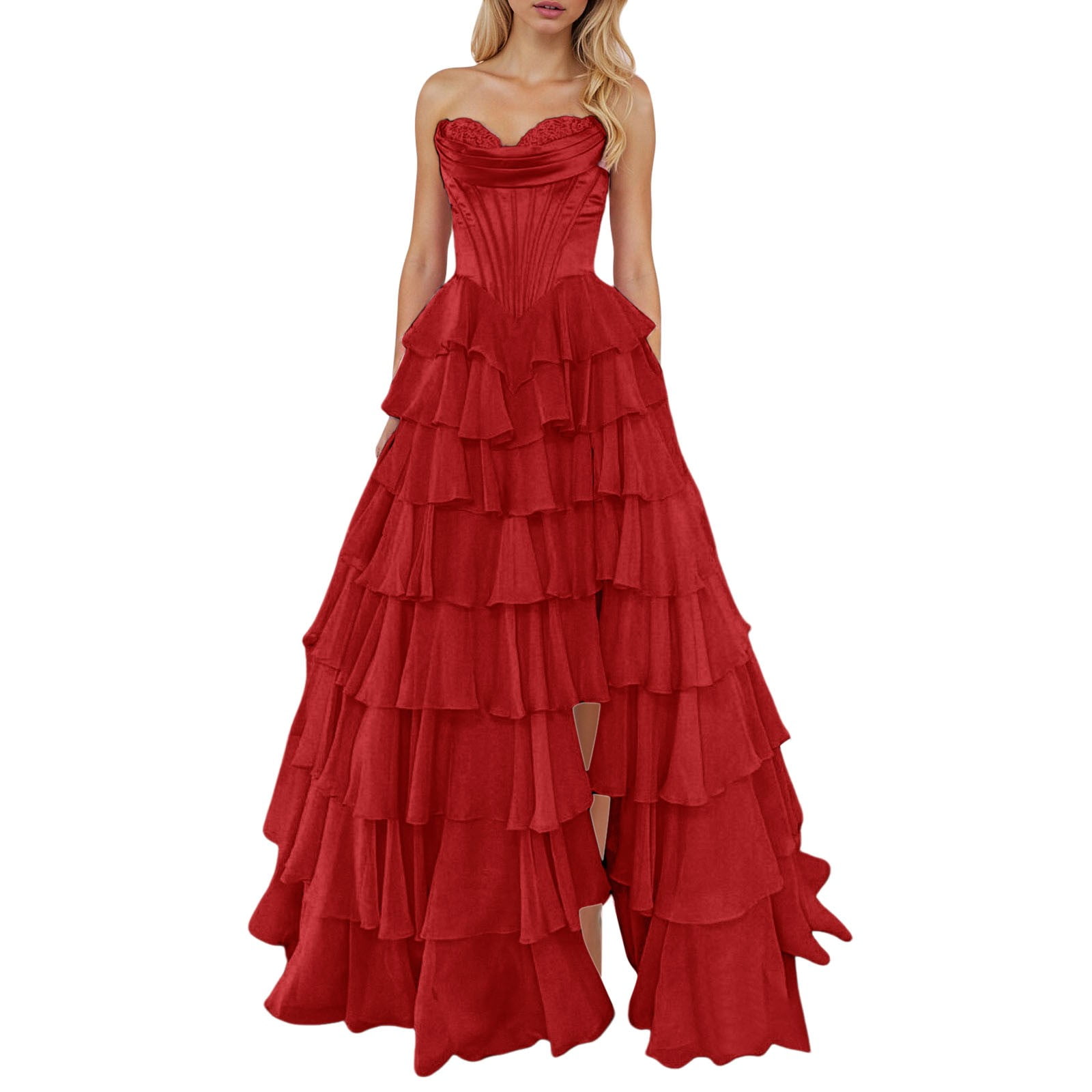 Glisme Womens Dress Strapless Corset Dress For Women Long A Line All ...