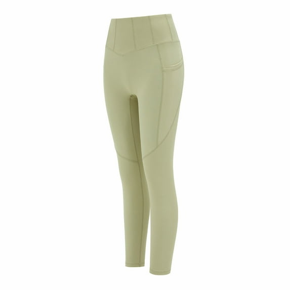 Glisme Yoga Pants Women Solid Tight Fitting High Waist Lifting And ...