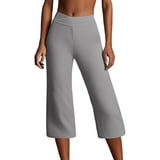 Glisme Yoga Pants Women Wide Leg High Waisted Point Loose Solid Color ...