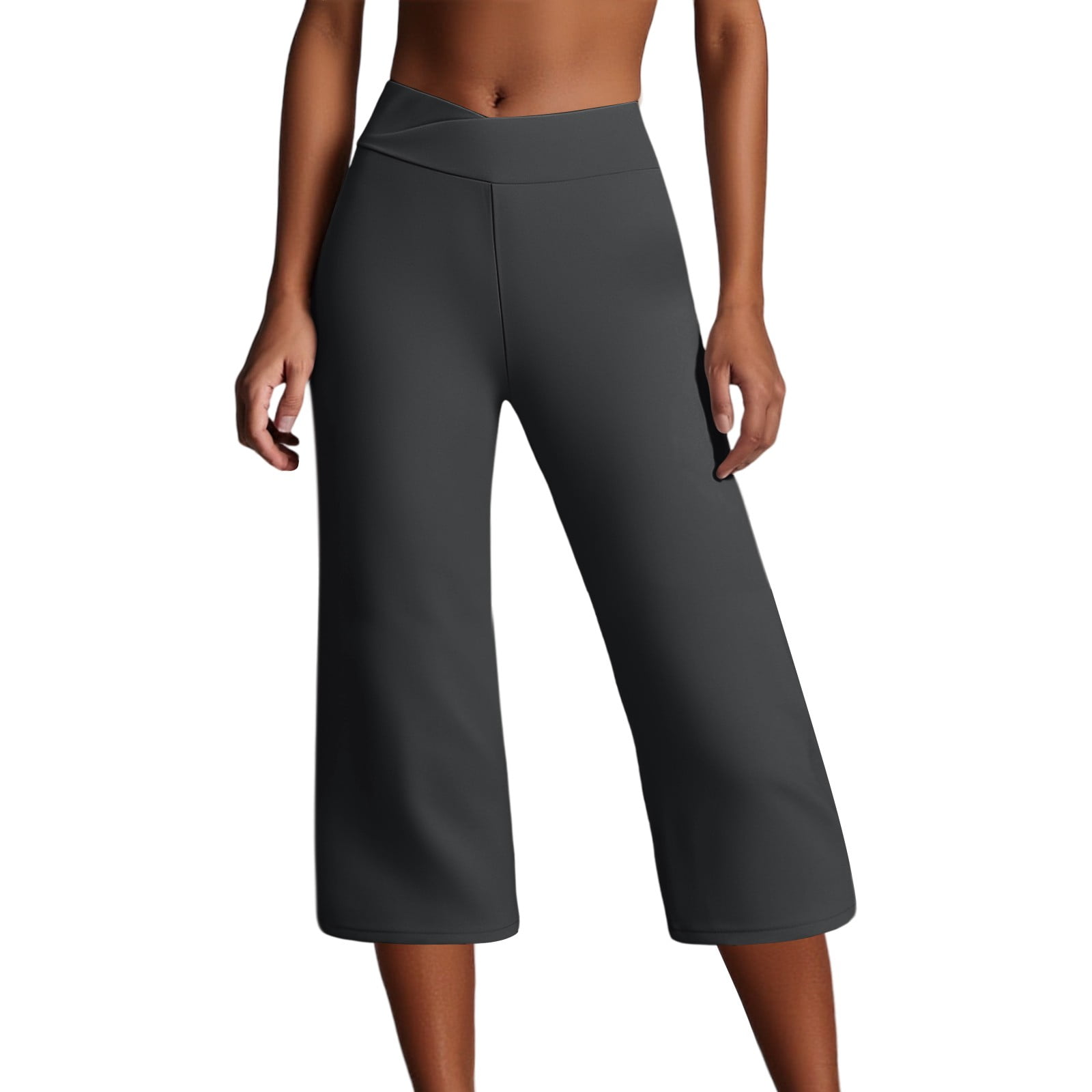 Glisme Yoga Pants Women Wide Leg High Waisted Point Loose Solid Color ...