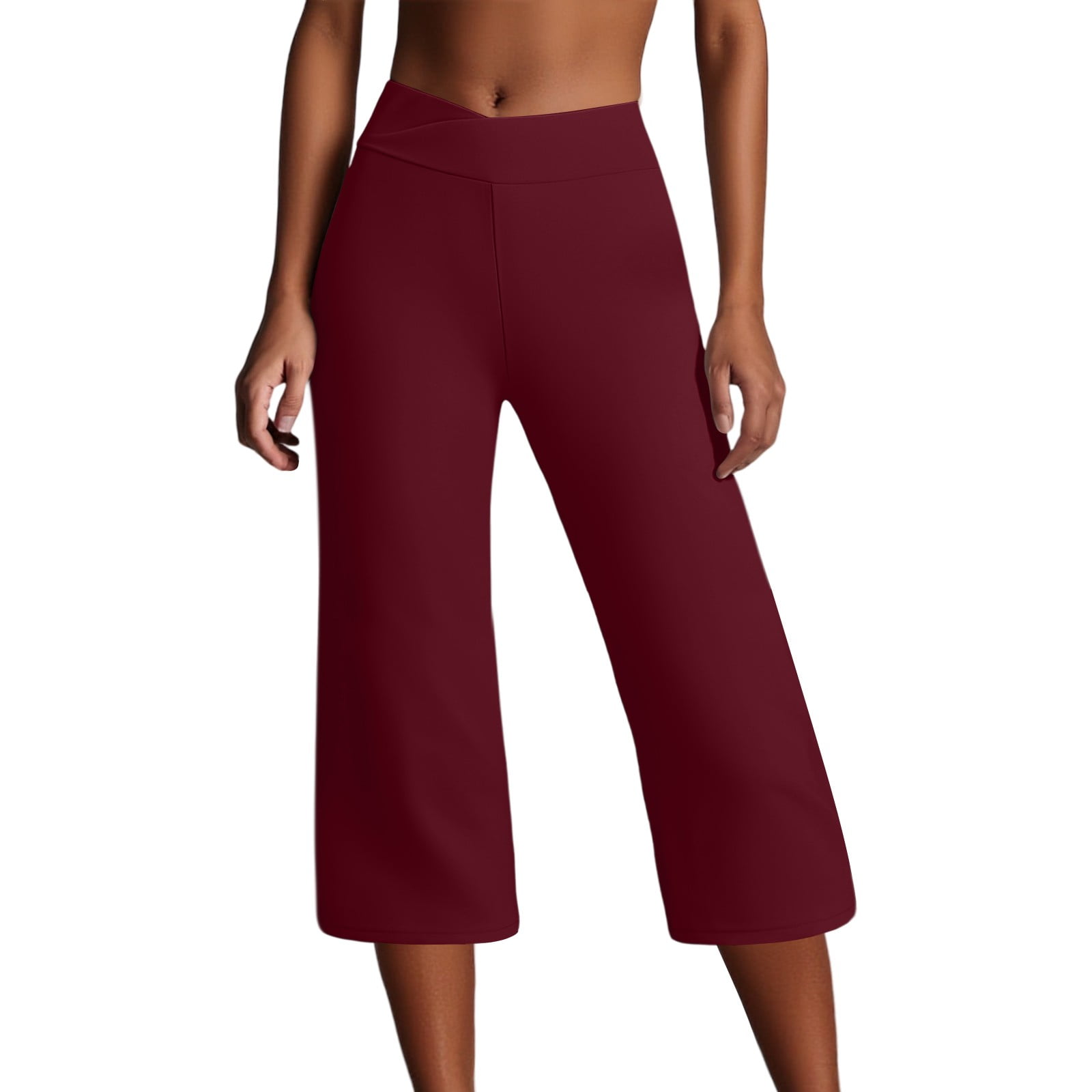 Glisme Yoga Pants Women Wide Leg High Waisted Point Loose Solid Color ...