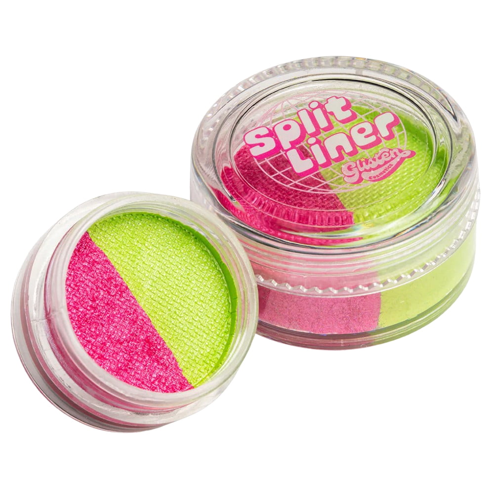 Glisten Cosmetics Split Liner - Nerds - Shimmer Pink & Lime Green ...