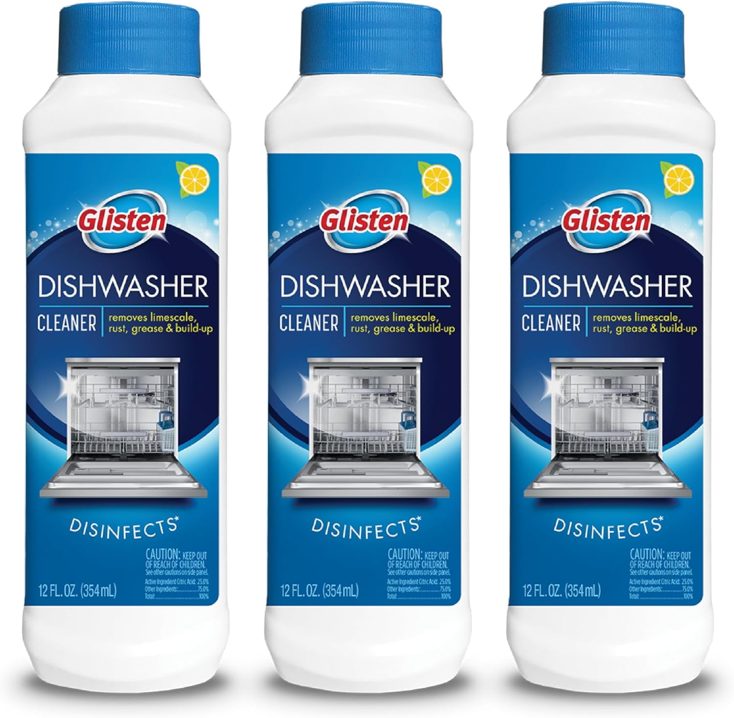 Glisten Dishwasher Cleaner, Removes Limescale, Rust, Buildup, and ...