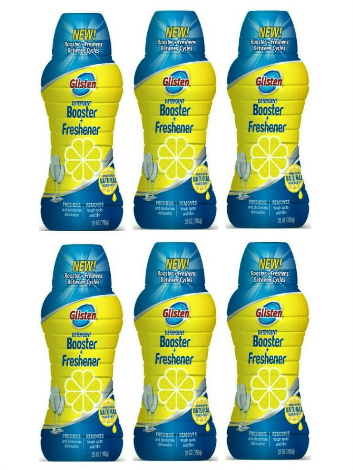 Glisten Dishwasher Detergent Booster + Freshener, 28 oz, 6 Bottles ...