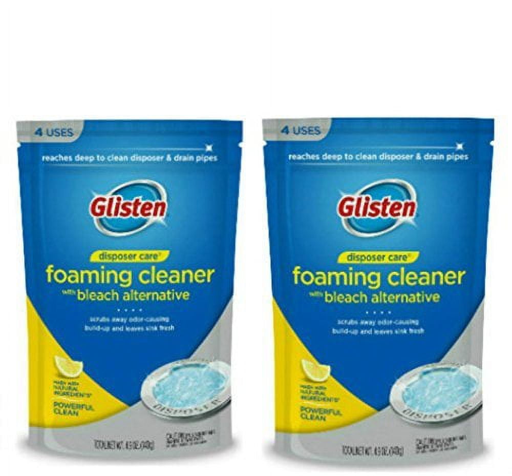 Glisten Disposer Care Foaming Garbage Disposal Cleaner, Lemon Scent, 4 ...