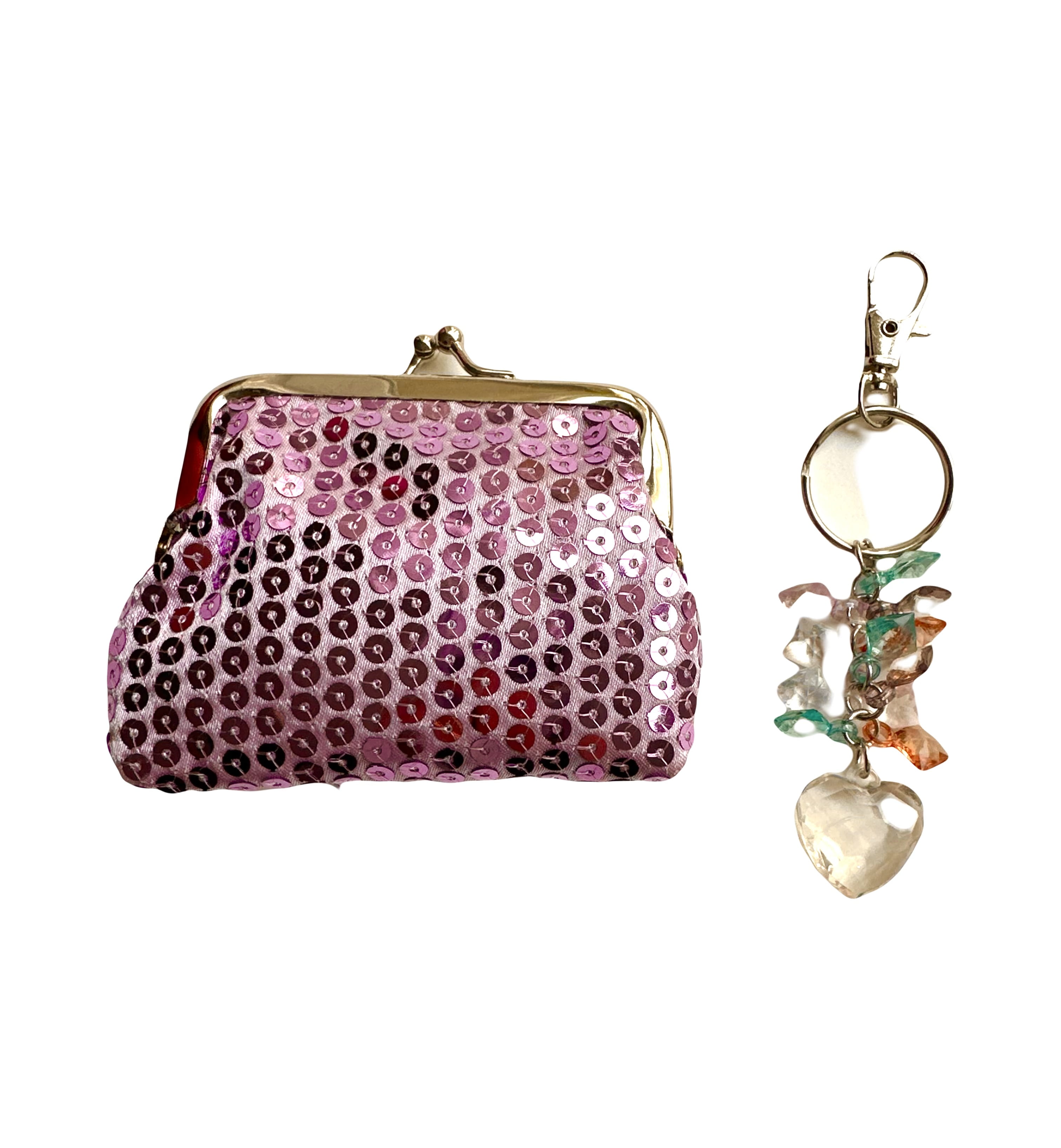 Glistening Shiny Pink Colored Glitzy Coin Purse - Walmart.com