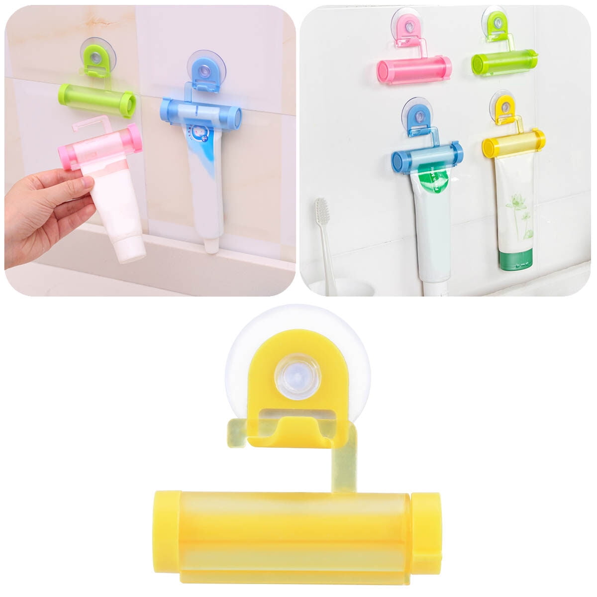 Glister Toothpaste Tube Dispenser Toothpastes Suction Hanging Holder ...